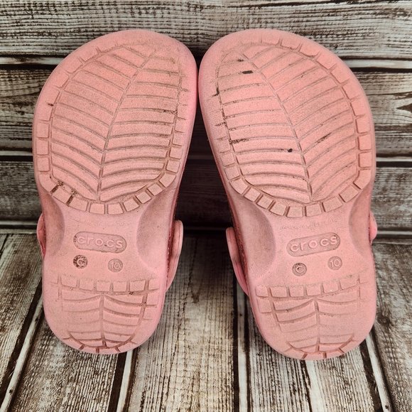 CROCS | Shoes | Crocs Baya Youth Children Girls Pink Glitter Slip On ...